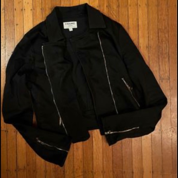 Frame Denim | Jackets & Coats | Frame Denim Black Jacket | Poshmark